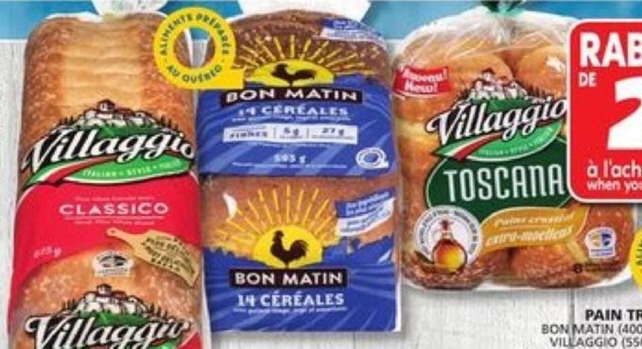IGA: Bon Matin, Villaggio or Compliments Sliced Bread, Sausage ...